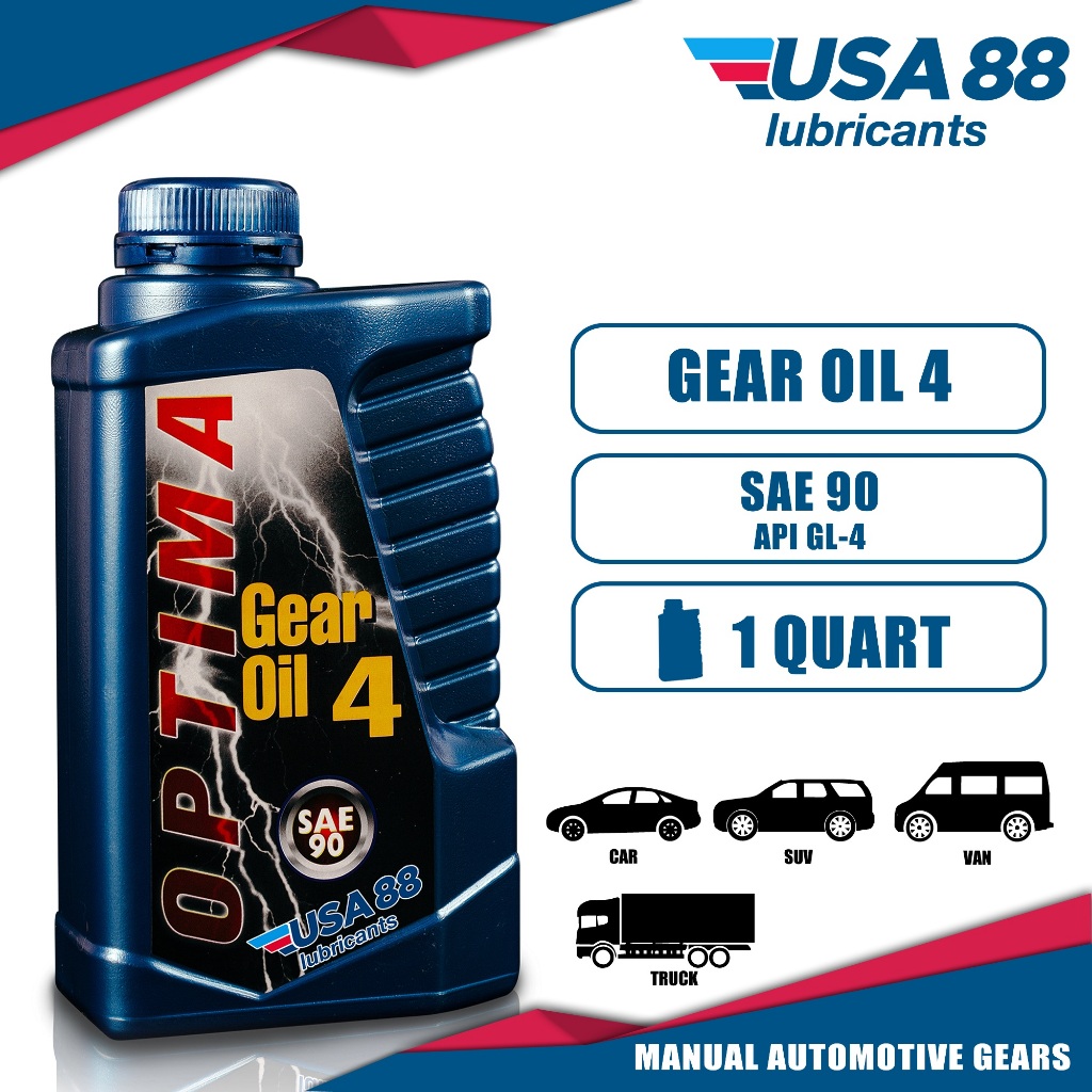 USA88 Optima Gear Oil 4 SAE 90 API GL-4 EP Automotive Gear Oil (1Quart ...