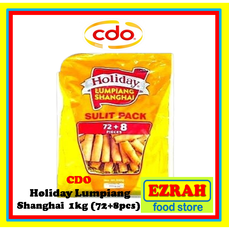 CDO Holiday Pork Lumpiang Shanghai 72pcs+8pcs | Shopee Philippines