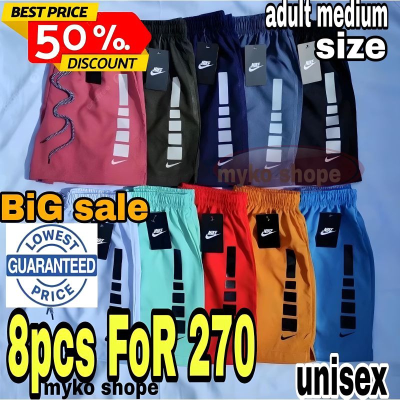 8pcs for only 280 elite taslan short for men and women | Shopee Philippines