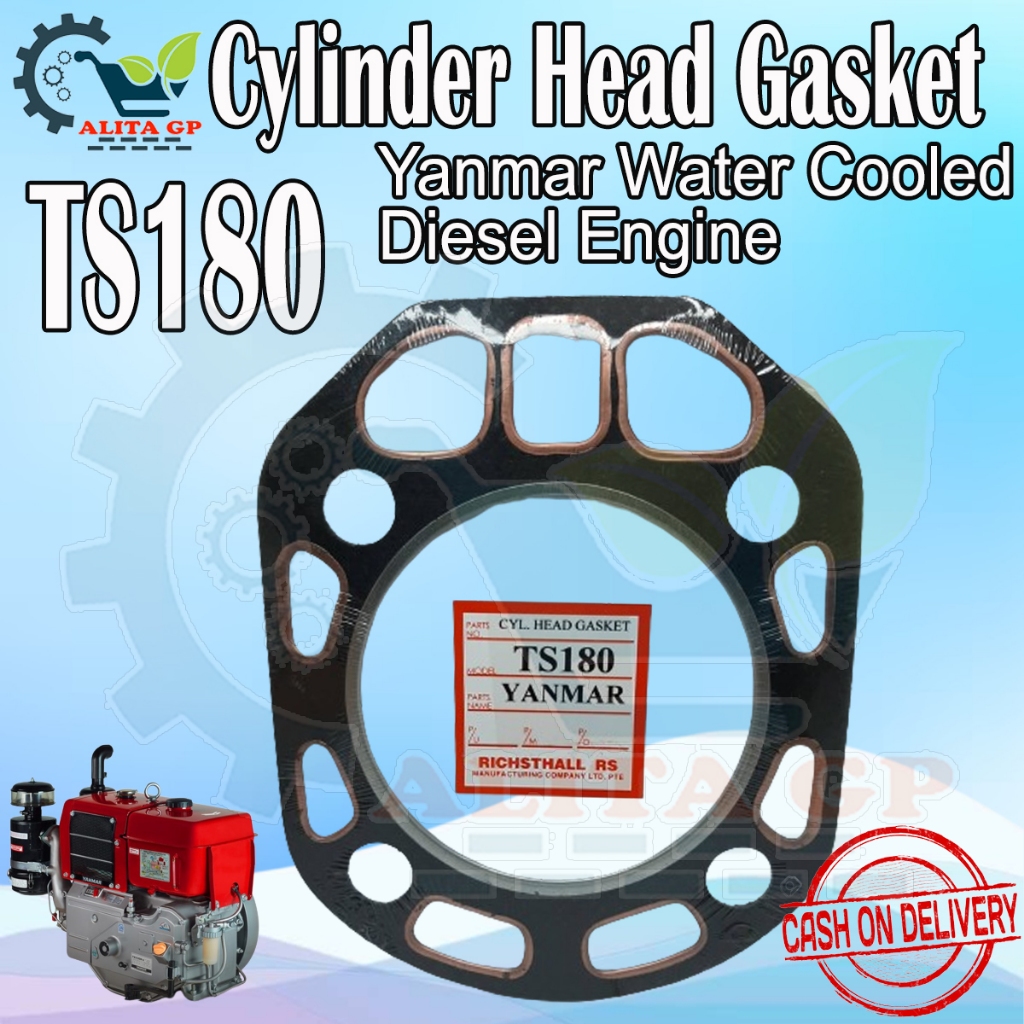 Cylinder Head Gasket Yanmar TS180 Water Cooled Diesel Engine | Shopee ...