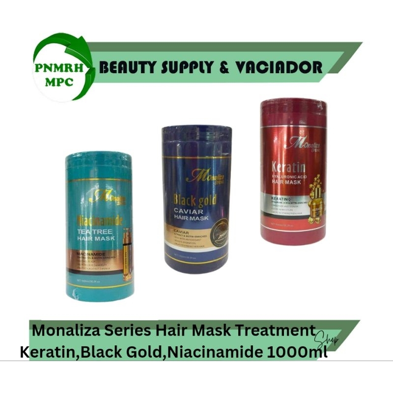 Monaliza Series Hair Mask Treatment 1000ml (Keratin, Black Gold ...