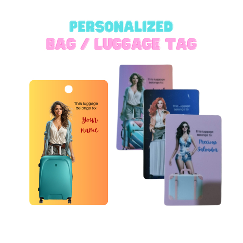 Personalized Bag Tag , Luggage Tag PVC Type ATM size | Shopee Philippines
