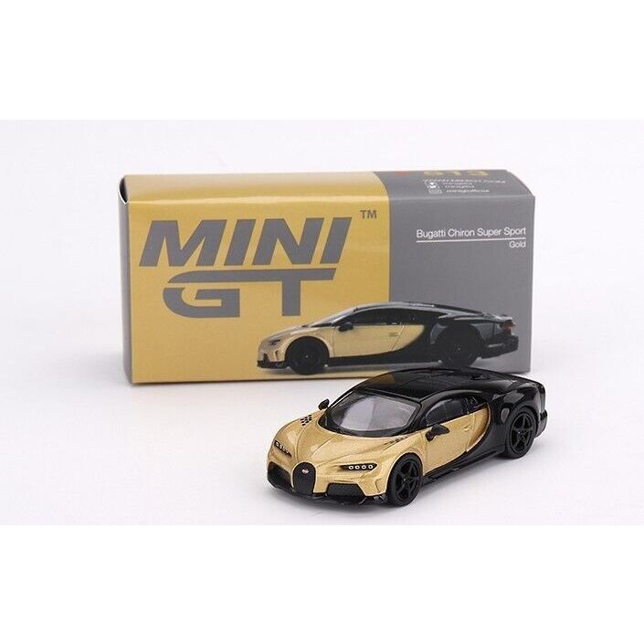 TSM 1:64 Mini GT Diecast Model Car - Bugatti Chiron Super Sport Gold ...