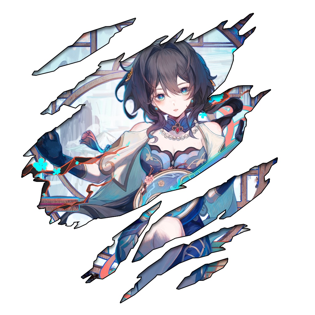Honkai Star Rail: Ruan Mei Scratch Design Sticker | Laminated ...