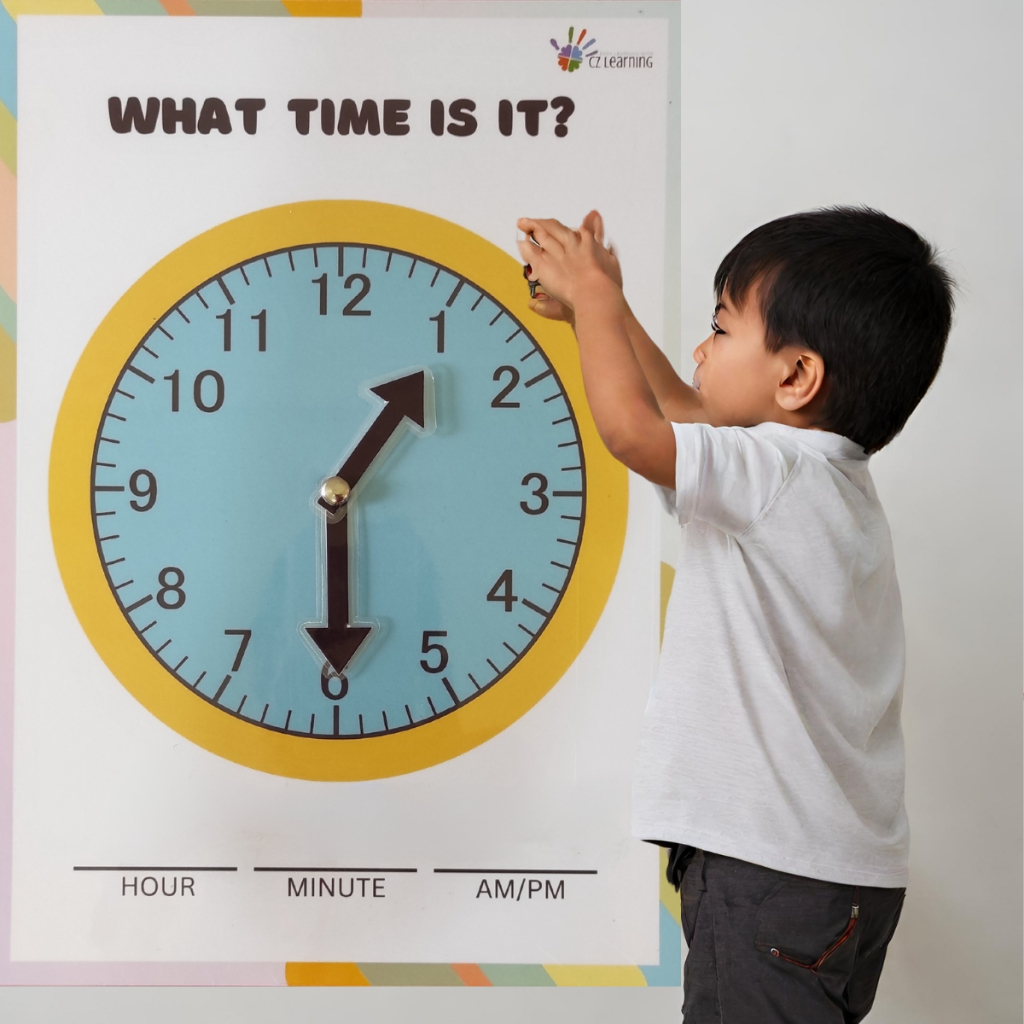 Laminated Educational Clock for Kids Size A4 / Reusable and Rewritable ...