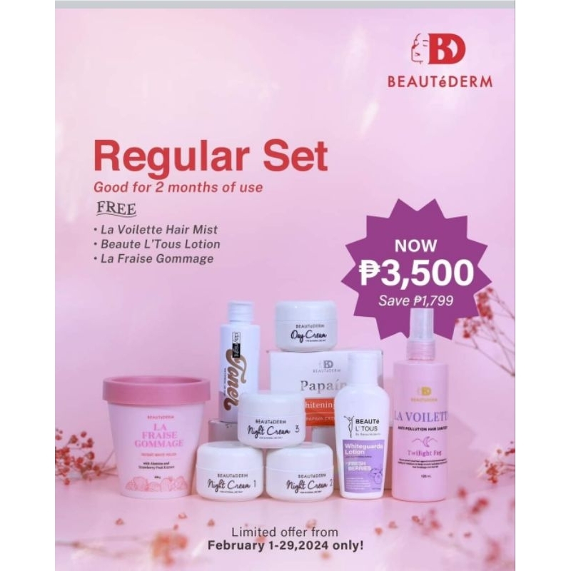 Beautederm REGULAR SET FREE SHIPPING WITH FREEBIES | Shopee Philippines