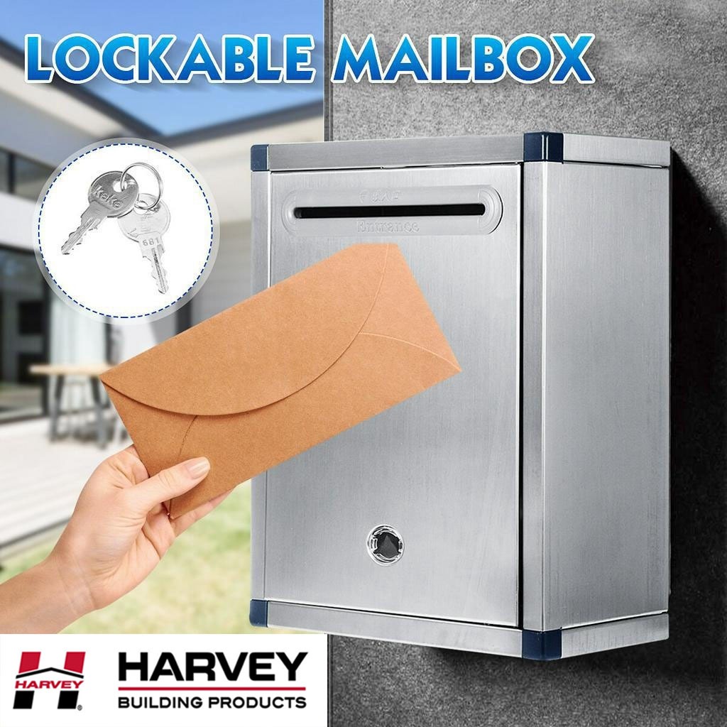 Stainless Steel Mail Letter Post Storage Box Outdoor Waterproof ...