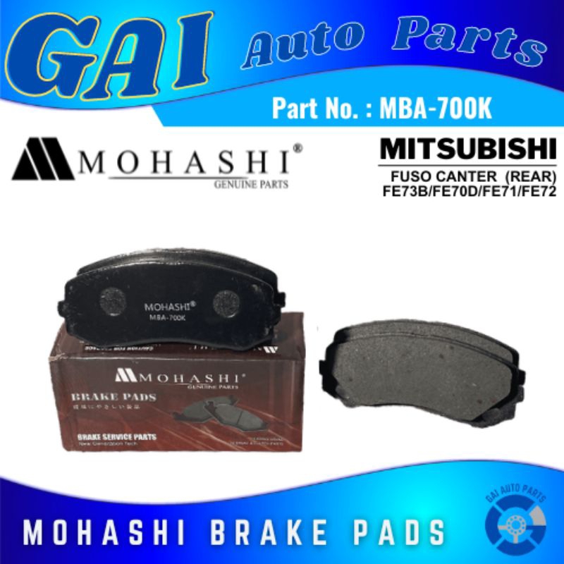 MITSUBISHI Brake Pads REAR for Fuso Canter FE73B/FE70D/FE71/FE72 (MBA ...