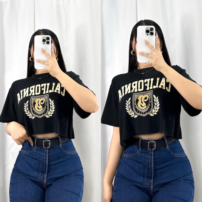 Loose Croptop Small to XL With etiketa Silk screen prints Cotton ...