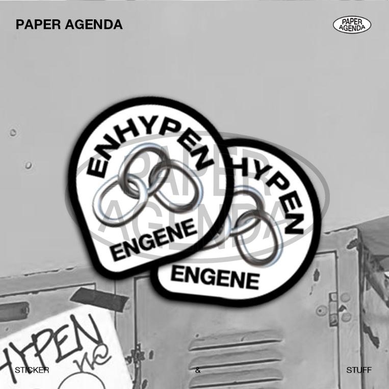ENHYPEN KPOP Premium Vinyl Laptop Flask Sticker by Paper Agenda ...