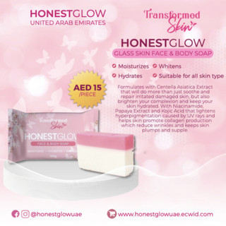 Original 6PCS Honest Glow Glass Skin Soap 80g and Honest Glow Kojic ...