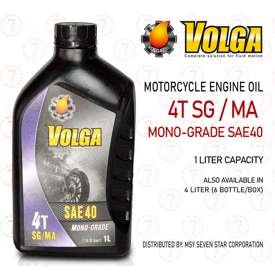 VOLGA 4T SG/MA SAE40 1 Liter Mono-Grade Motorcycle Engine Oil | Shopee Philippines