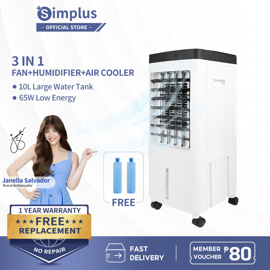 Simplus Air Cooler With 10L Water Tank and 3 Adjustable Speed LFSH001 | Shopee Philippines