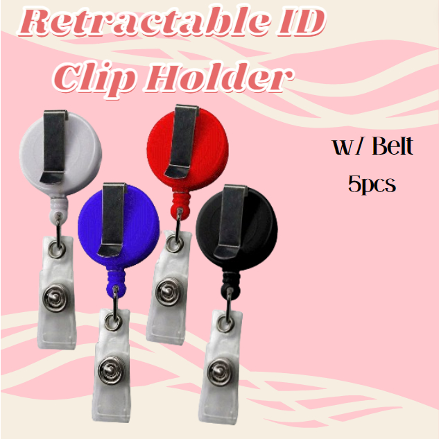 Retractable ID clip holder w/ belt clip - 5PCS | Shopee Philippines