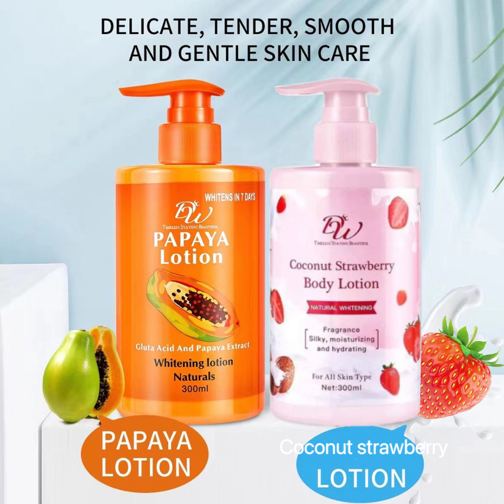 YK( BUY 1 TAKE 1 )DW Papaya Lotion and DW Milk Whitening Hand&Body Lotion 300ml | Shopee Philippines