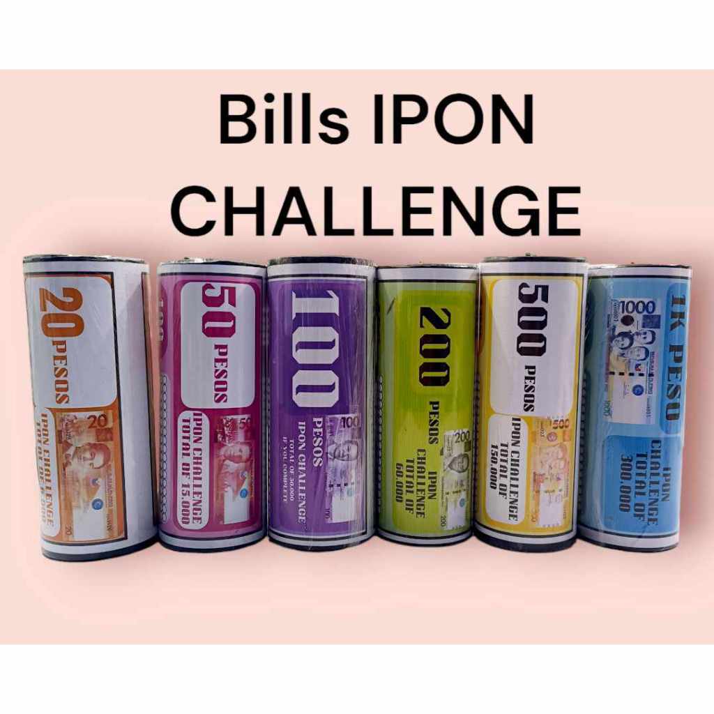 ipon challenge bills ipon alkansya coinbank | Shopee Philippines