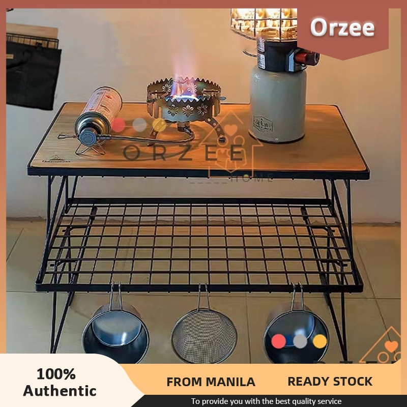 Steel Mesh Camping Rack Table Foldable Portable Stacking Storage Rack ...