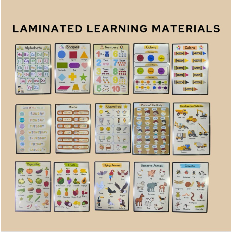 Educational Chart Laminated | Shopee Philippines