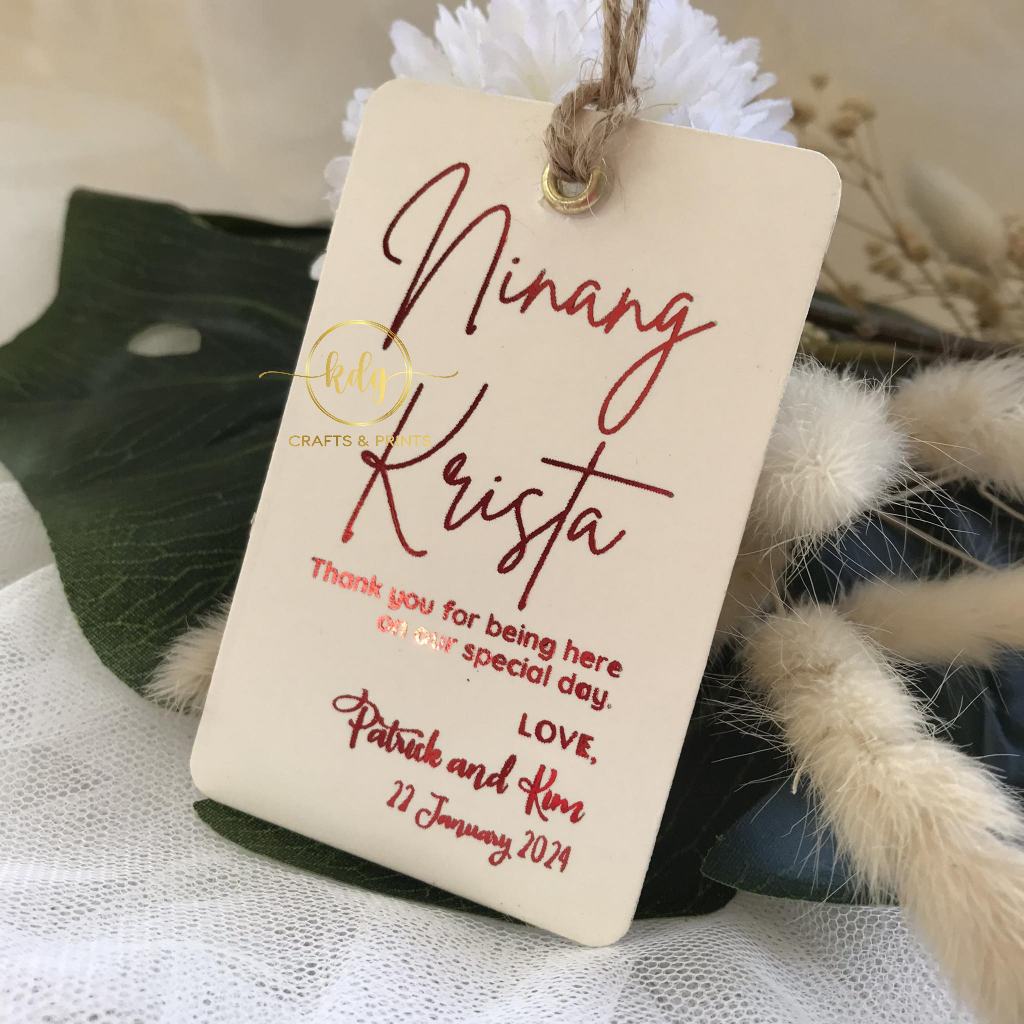 10 pcs - Cream Minimalist Thank You Gift Tags for Birthday / Debut ...