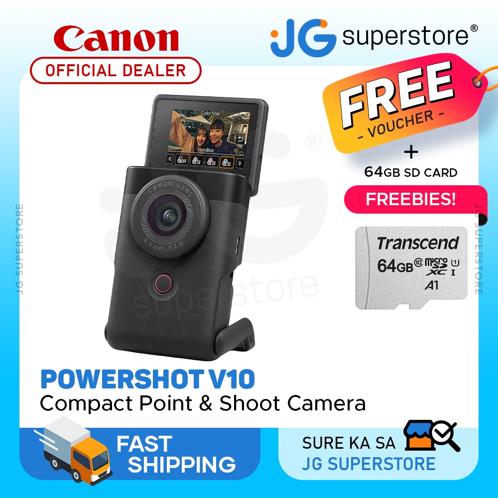 Canon PowerShot V10 Pocket-Sized Camera for Vlogging, Live Streaming ...