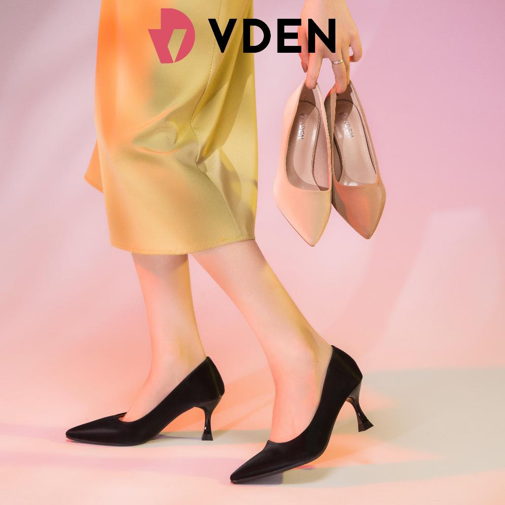 VDEN Pointed Patent Leather Pumps 817 (Minus 1size) Mid Heel (3-5 cm ...