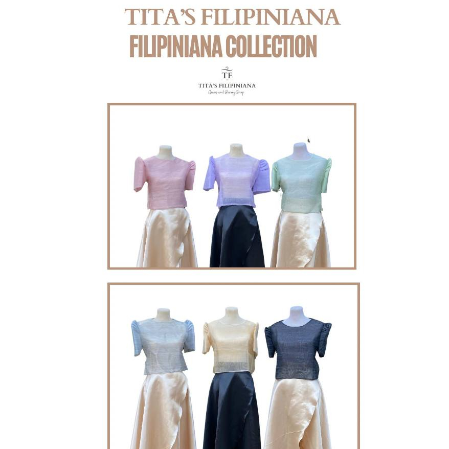 Kimona Modern Filipiniana Top | Shopee Philippines