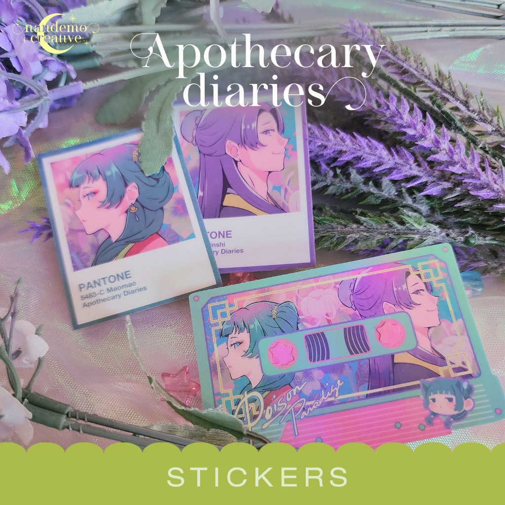 Apothecary Diaries Anime - Holographic Stickers Jinmao Maomao Jinshi ...