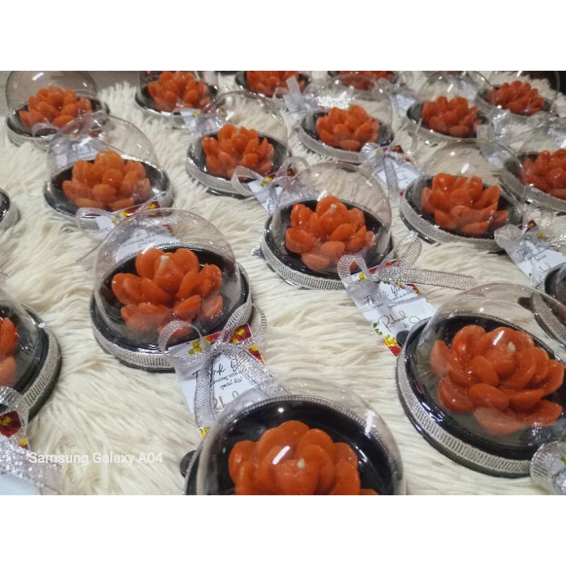 50 pcs ROSE CABBAGE SUCCULENT CANDLE_Wedding, Debut, Anniv. Baptism ...