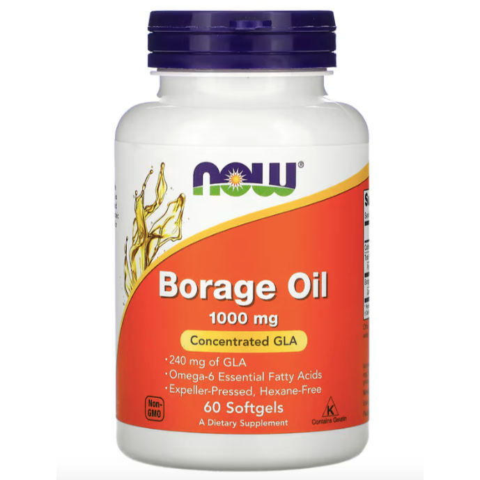 NOW Supplements, Borage Oil 1000 mg with 240mg of GLA (Gamma Linolenic ...