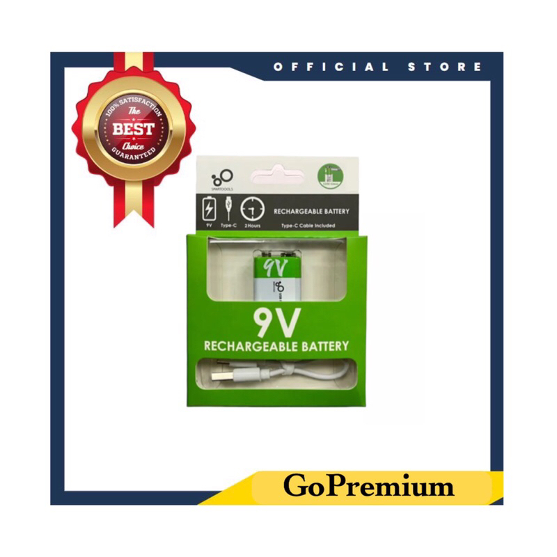 SMARTOOOLS 9V Li-Ion USB TYPE C Rechargeable battery | Shopee Philippines