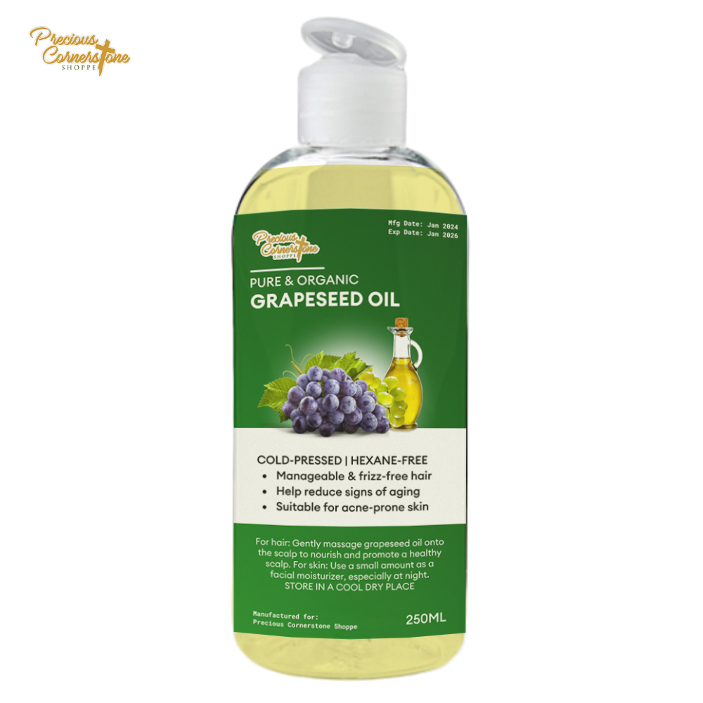 PCS Grapeseed Oil 250ml Skin Care Pure Organic Skin Moisturizer Cold ...