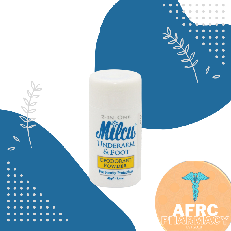 Milcu 2in1 40g Underarm and Foot Deodorant Powder 40g | Shopee Philippines