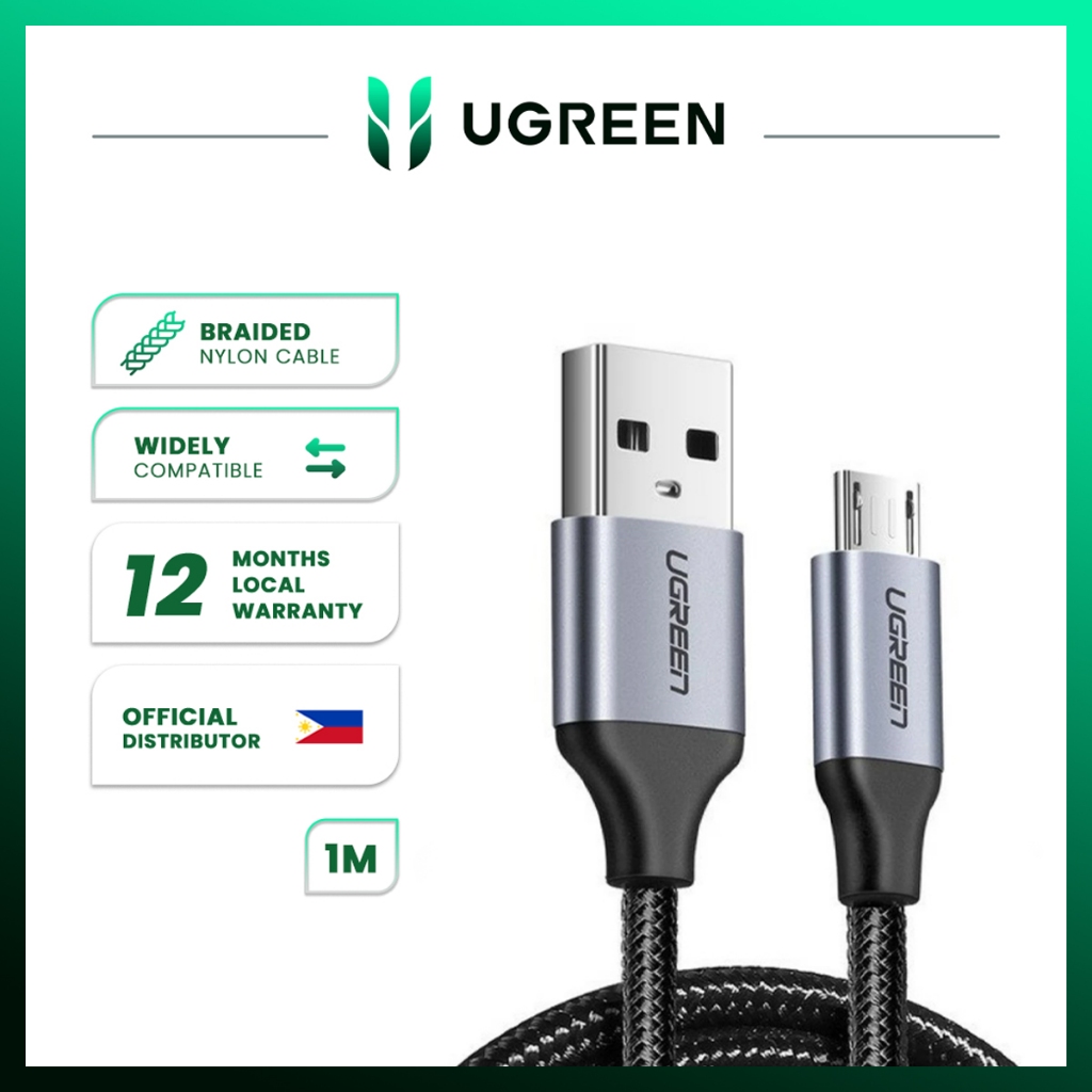 UGREEN Micro USB 2.0 Quick Charge QC 3.0 Braided Cable Fast Charger 0 ...