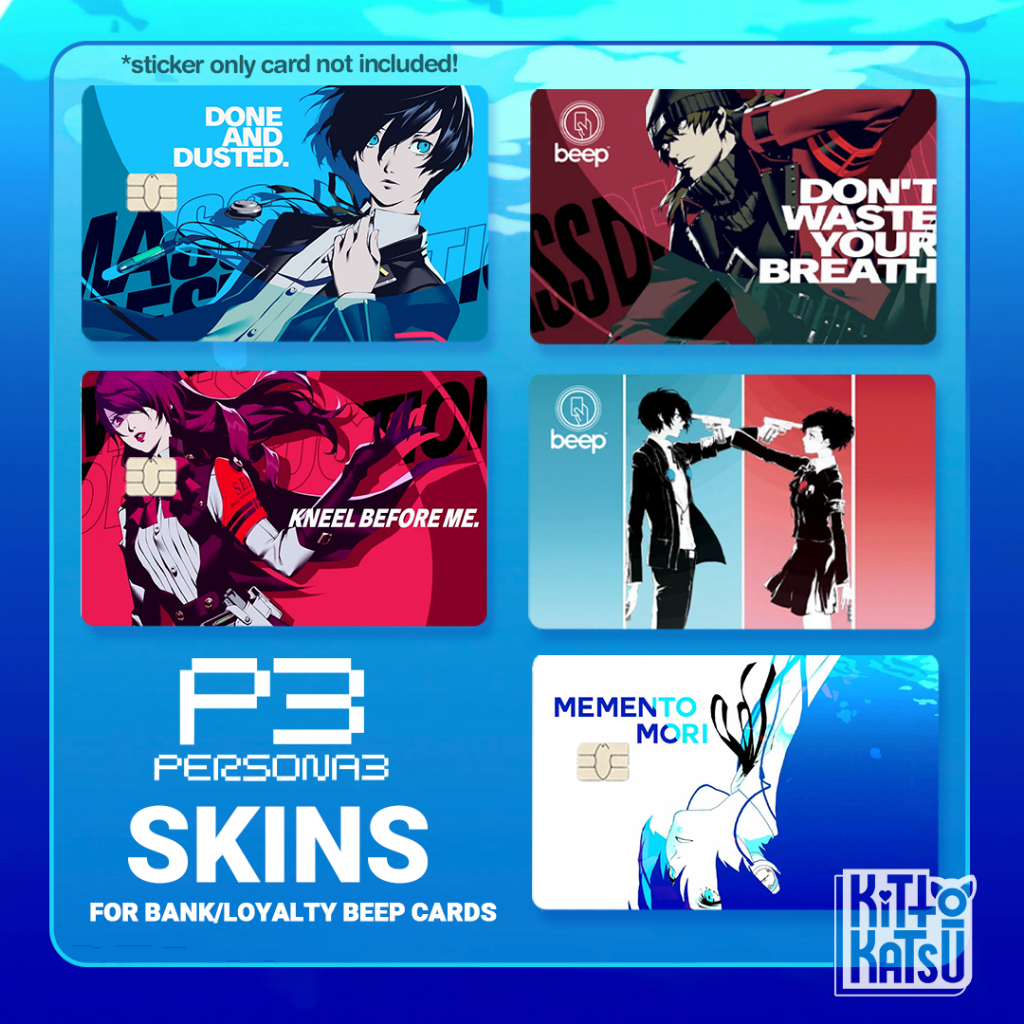Persona 3 P3 RELOAD bank beep skins stickers for cards | Shopee Philippines