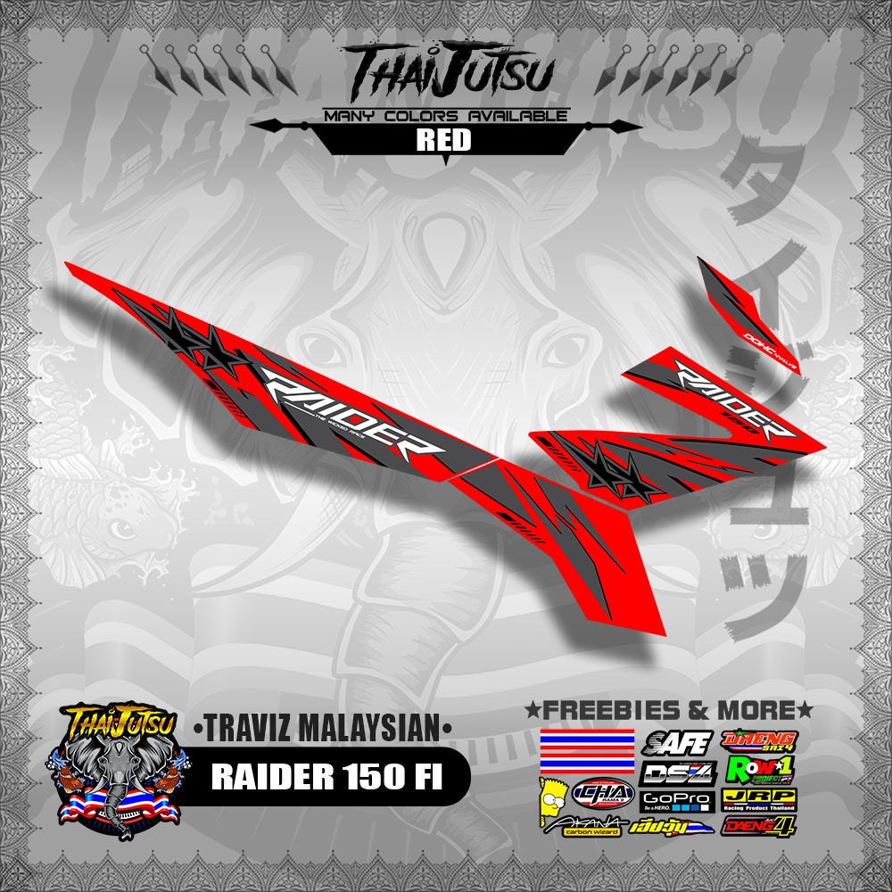 RAIDER 150 FI DECALS ( TRAVIZ MALAYSIAN )【ThaijutsuStickers】 | Shopee ...