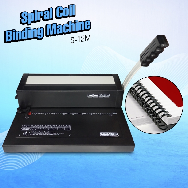 Q-S12M Spiral Coil Binding Machine A4 Size | Shopee Philippines
