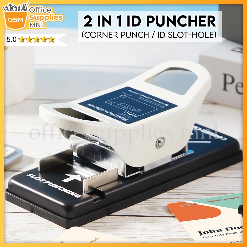 2in1 ID Puncher Corner Trimmer & Oblong Corner Puncher PVC ID Puncher ...