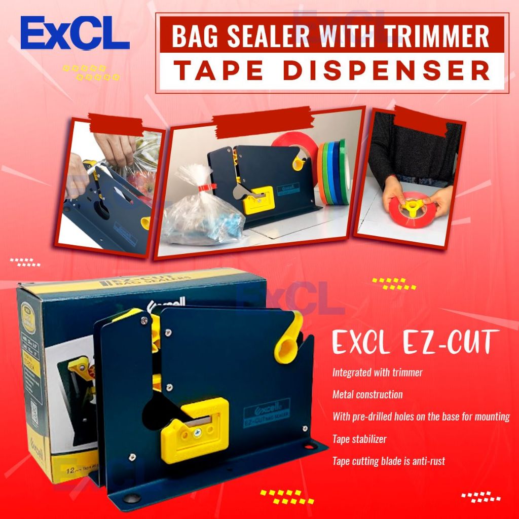 ExCL - Excell Tape Dispenser (EZ-CUT Bag Sealers with Trimmer) | Shopee ...