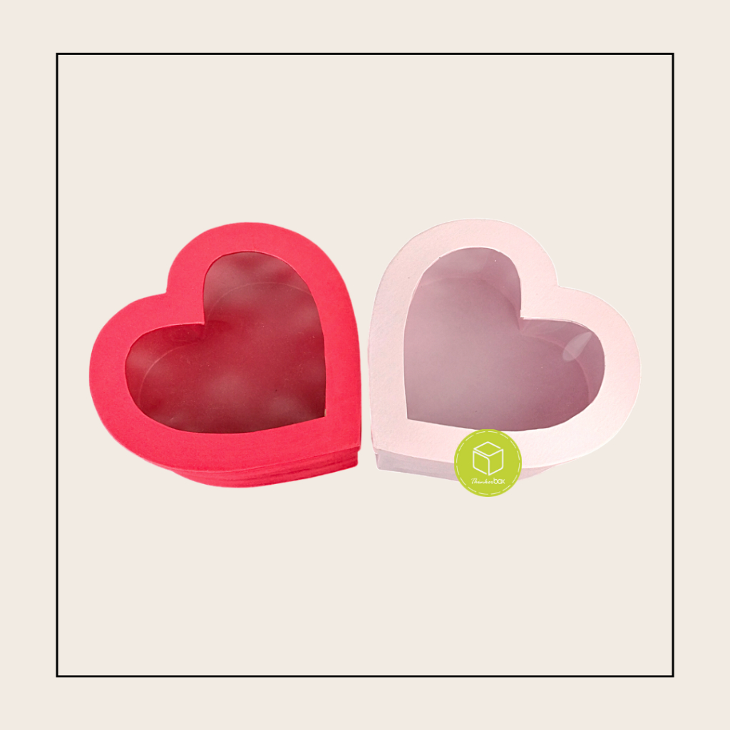 Heart Box with Window l Heart Shape Box with Acetate 9x4" | Shopee ...
