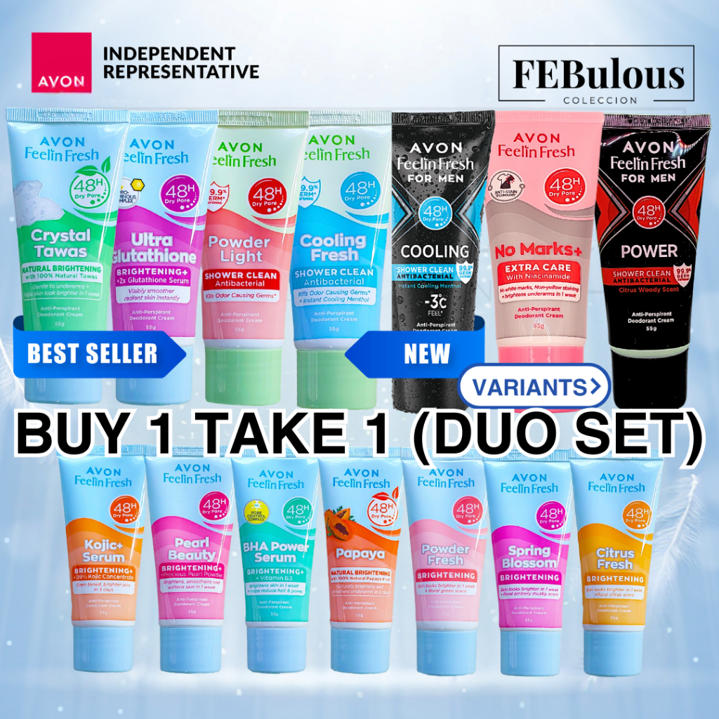 BUY 1 TAKE 1 (DUO SET): AVON Feelin Fresh Quelch Anti-Perspirant ...