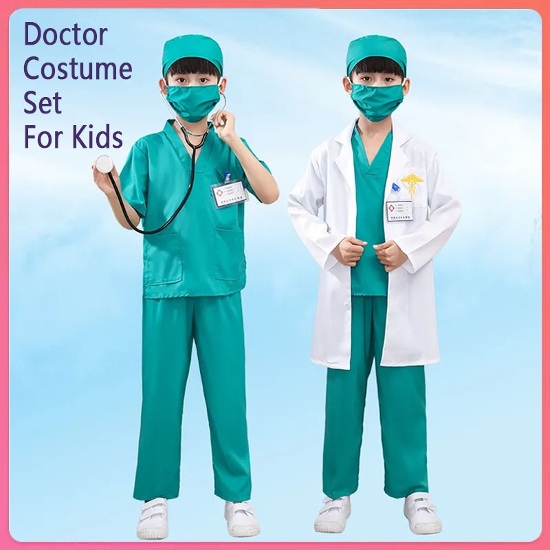 Kids Doctor Nurse Costume for Girls Nurse Cosplay Suit Boys Doctor ...