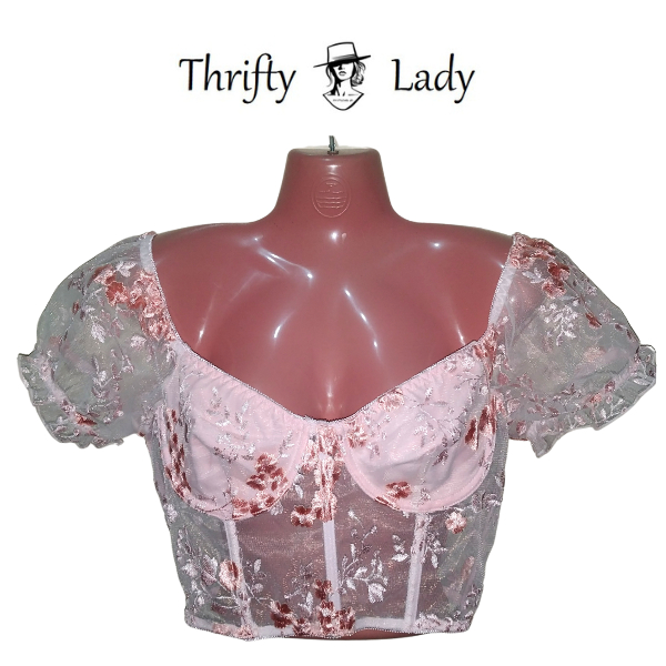 Preloved Pink Lace Corset/Underwire Bustier | Shopee Philippines