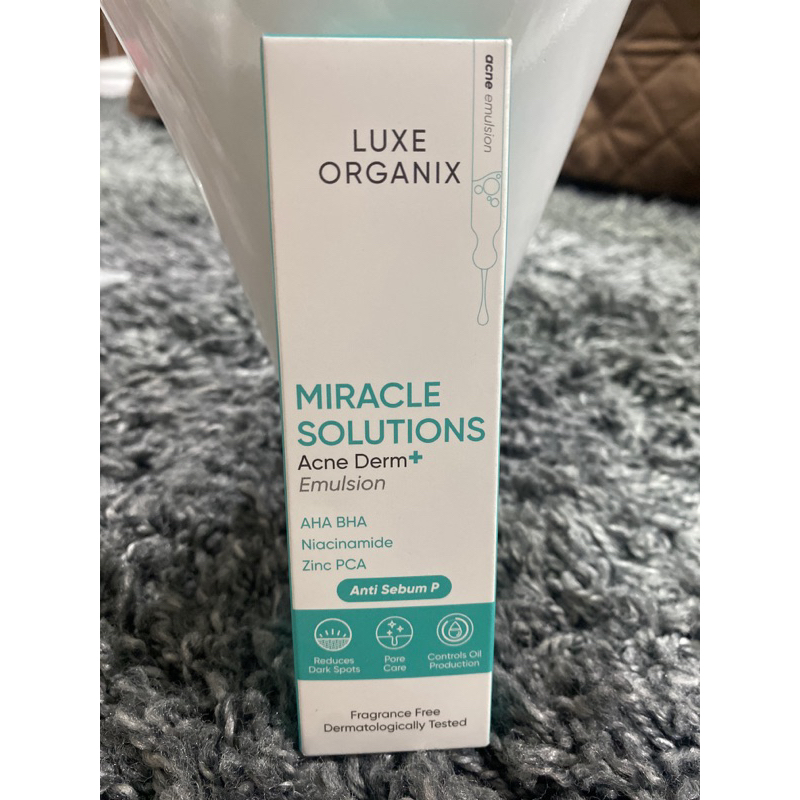 Luxe organix miracle solutions acne derm emulsion | Shopee Philippines