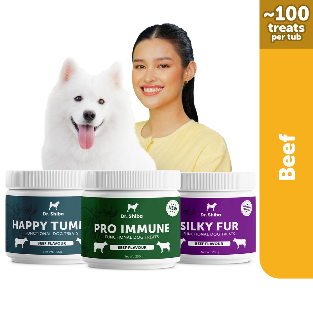 Dr Shiba Happy Tummy, Silky Fur, Pro Immune Healthy Dog Treats - Dog ...