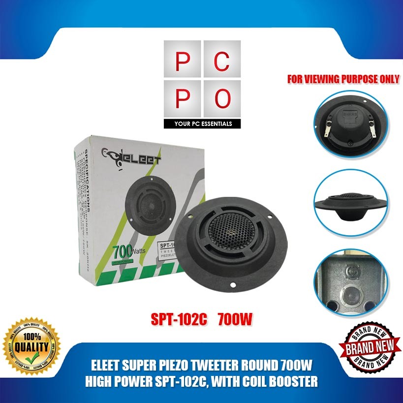 ELEET SUPER PIEZO TWEETER ROUND 700W HIGH POWER SPT-102C, WITH COIL ...