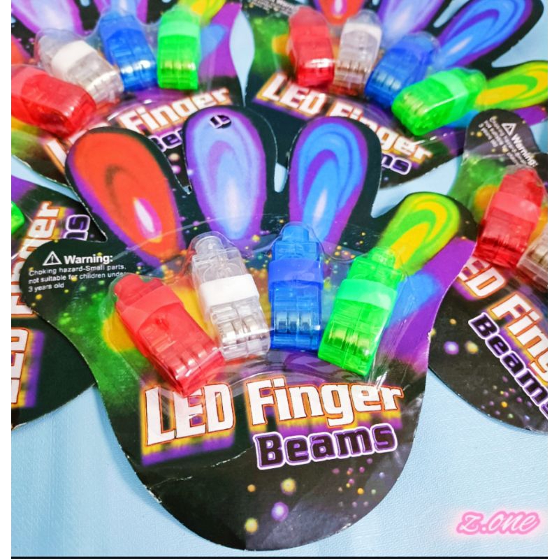 Ring LED Finger Beams Laser Finger Ring Beam Light Up Glowing Toy Party ...