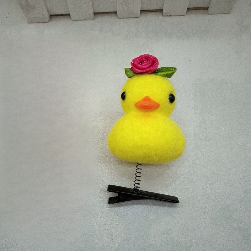 Cute Fun Hairpins Three-dimensional Little Yellow Duck Bow Sunglasses ...