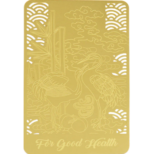 Feng Shui Lucky Charm Good Health Talisman Gold Card | Shopee Philippines