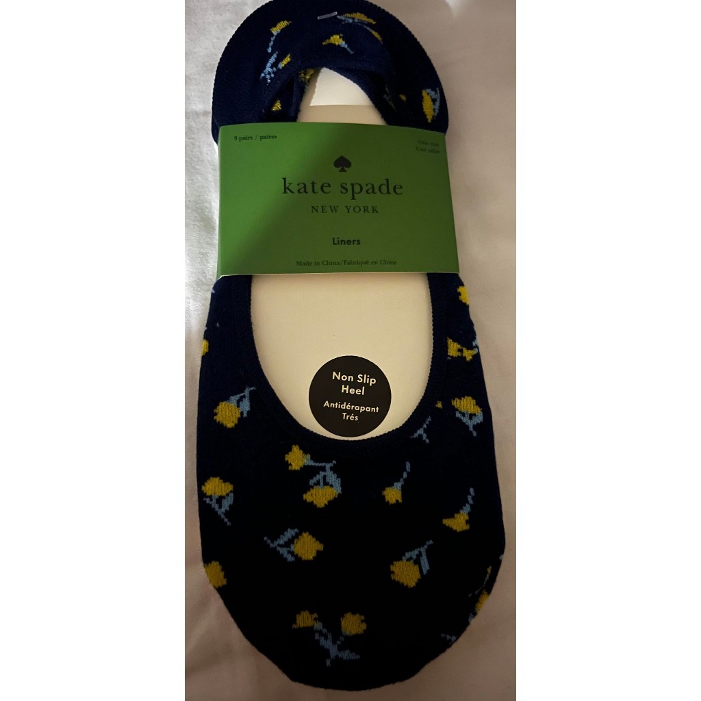KATE SPADE NEW YORK LINERS 3 SETS SOCKS (NON SLIP HEEL) | Shopee ...