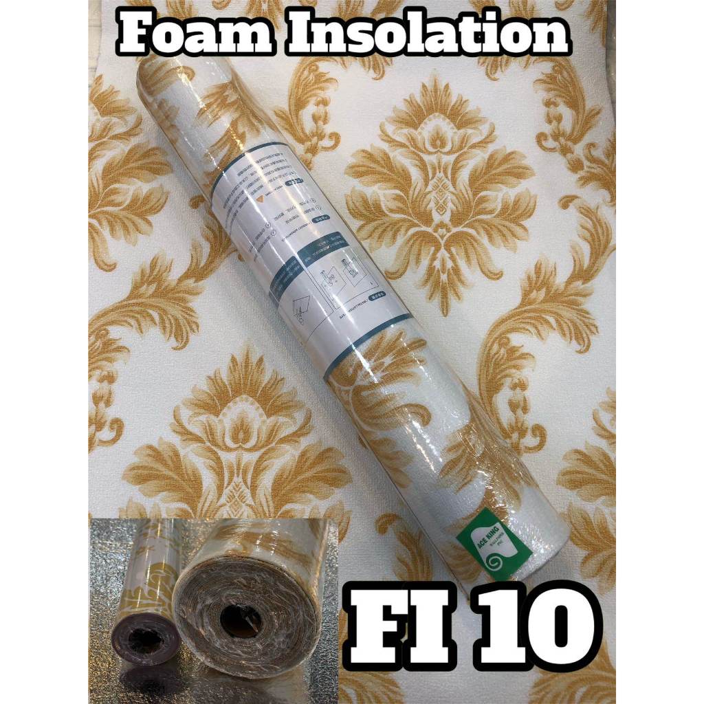 Aceking Wallpaper Foam Flax Linen Insulation Type Wallpaper PVC Self ...
